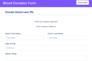 Blood Donation Form - Fluent Forms