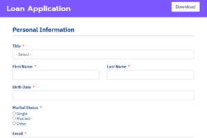Personal Loan Application Form - Fluent Forms