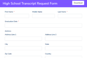 High School Transcript Request Form - Fluent Forms