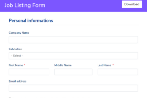 Job Listing Form - Fluent Forms