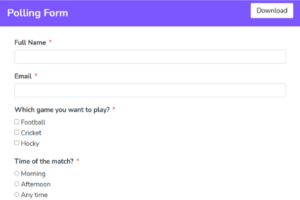Polling Form - Fluent Forms