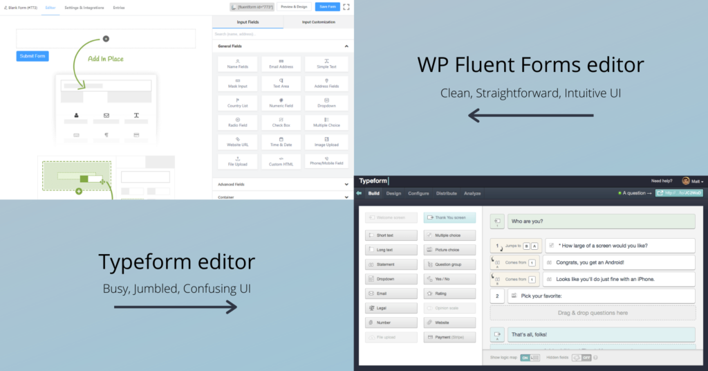 Typeform vs WP Fluent Forms: Features Compared - Fluent Forms