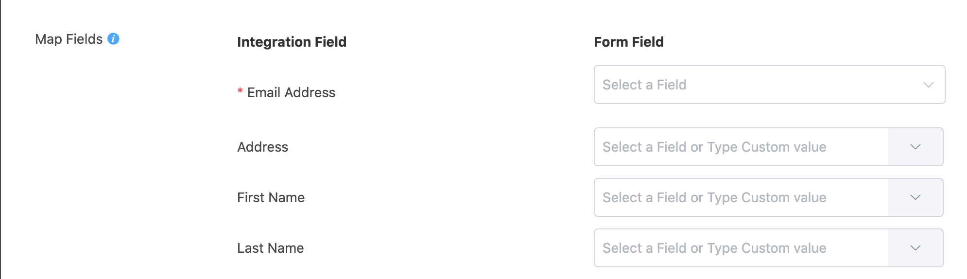 Integration Feed - Fields API - Fluent Forms