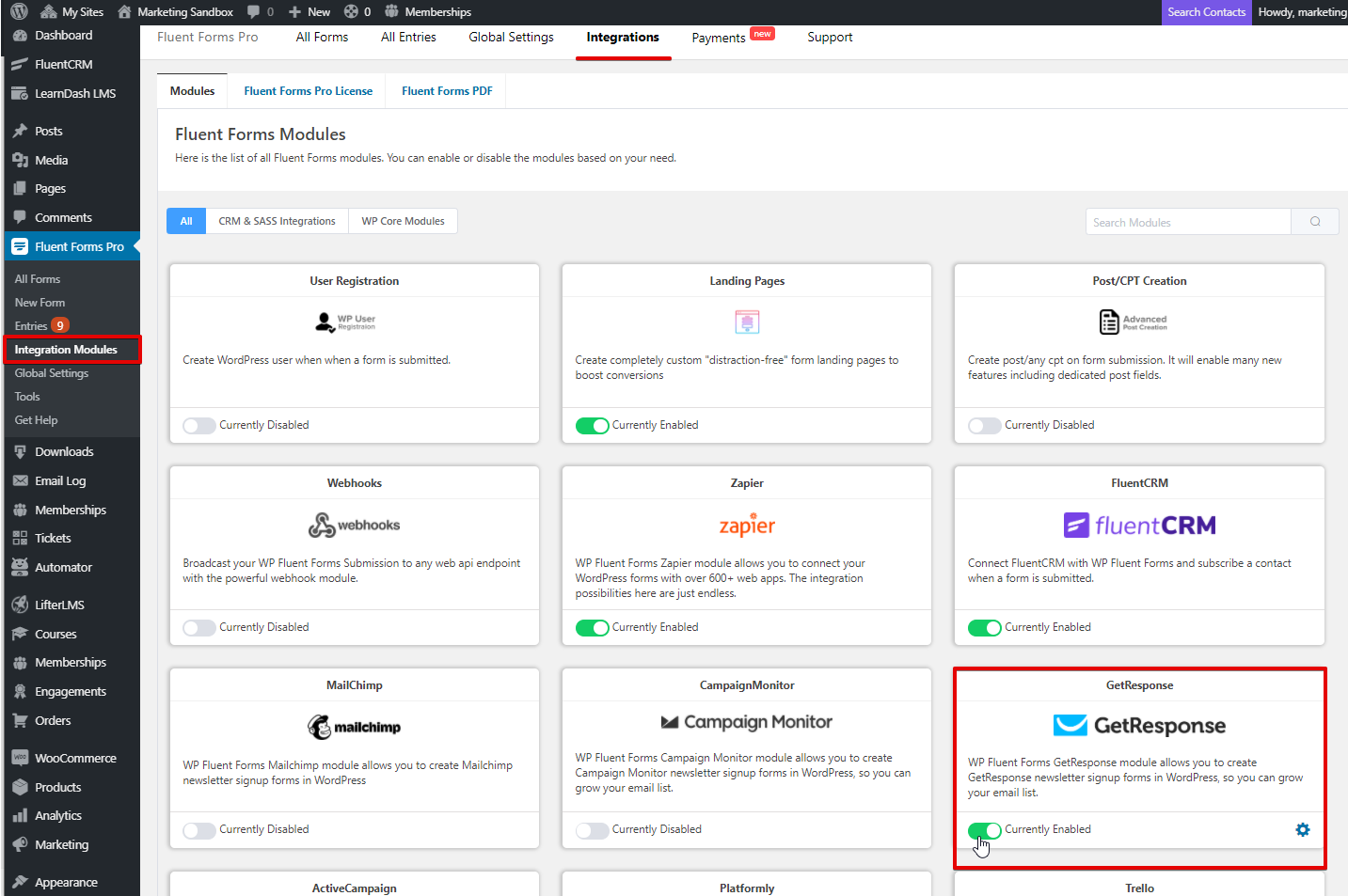GetResponse Integration For WordPress Forms - Fluent Forms