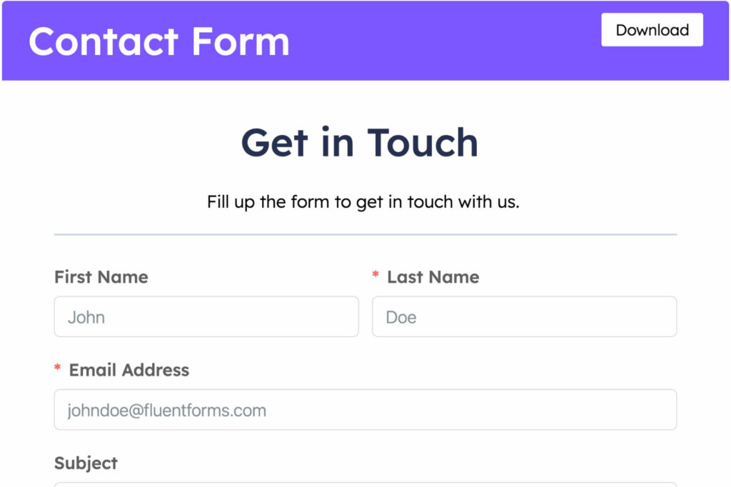 Form Templates - Fluent Forms