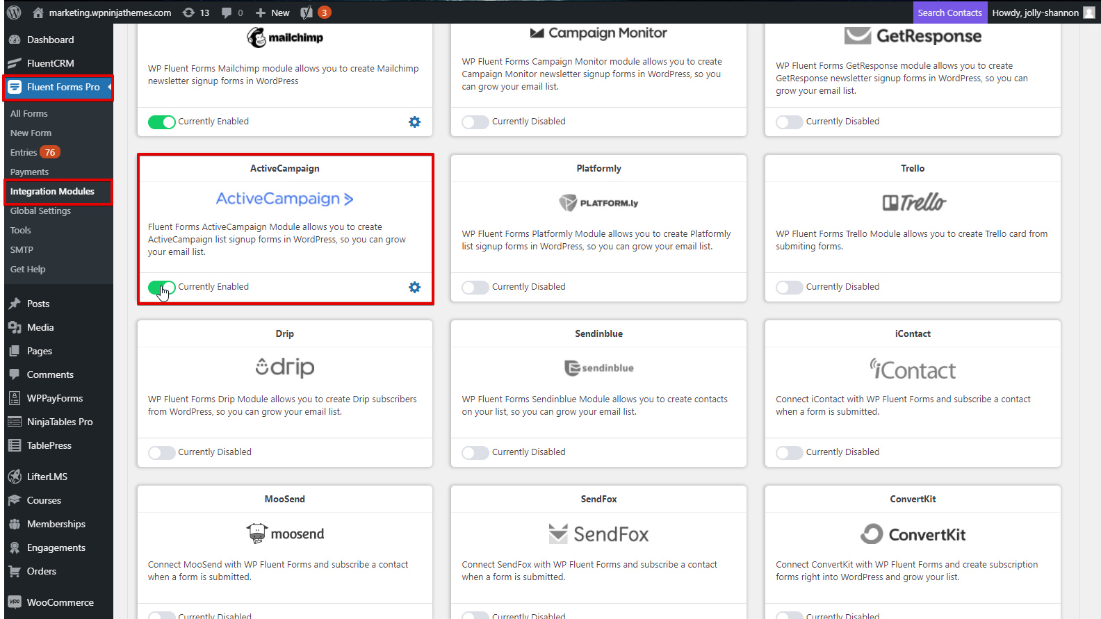 ActiveCampaign Integration For WordPress - Fluent Forms