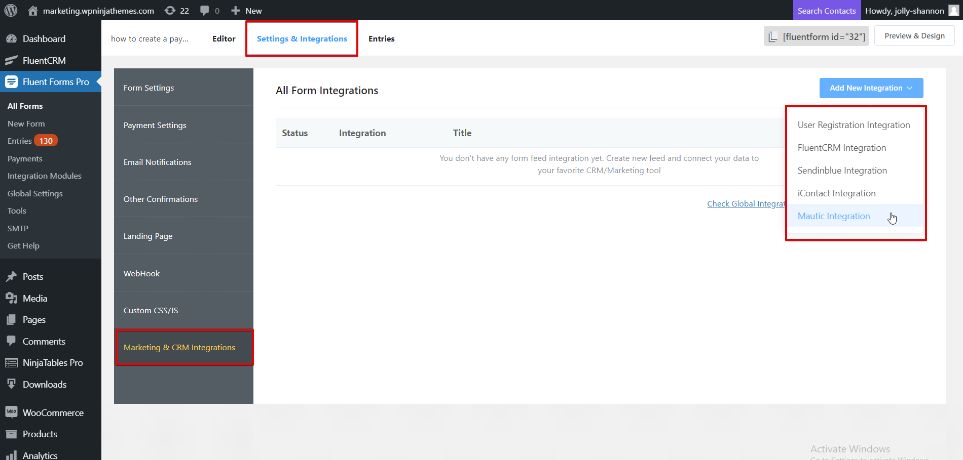 How To Connect Mautic To Your WordPress Website - Fluent Forms