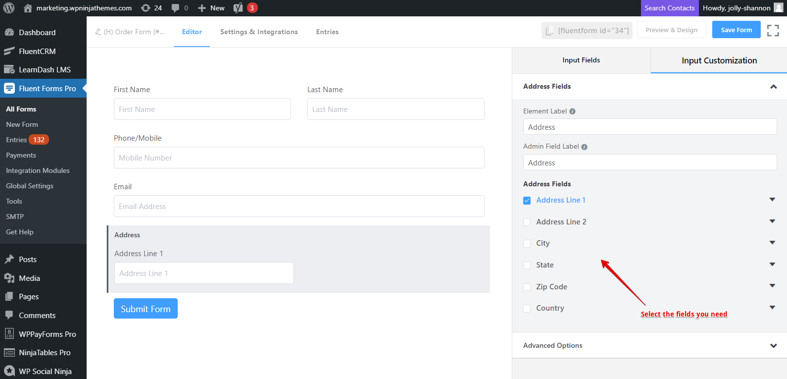 How To Create An Order Form In 2 Minutes - Fluent Forms
