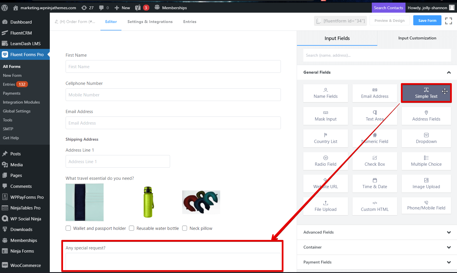 How To Create An Order Form In 2 Minutes - Fluent Forms