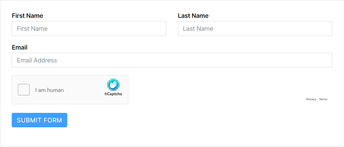 Use Hcaptcha In Wordpress To Enhance Forms Security Fluent Forms