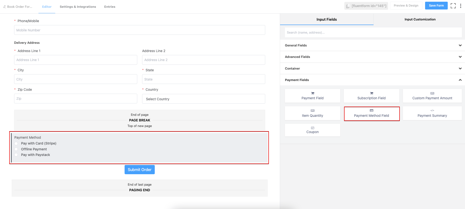 How To Create a Book Order Form in WordPress - Fluent Forms