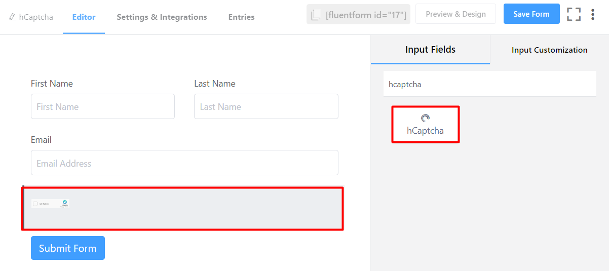 Use Hcaptcha In Wordpress To Enhance Forms Security Fluent Forms