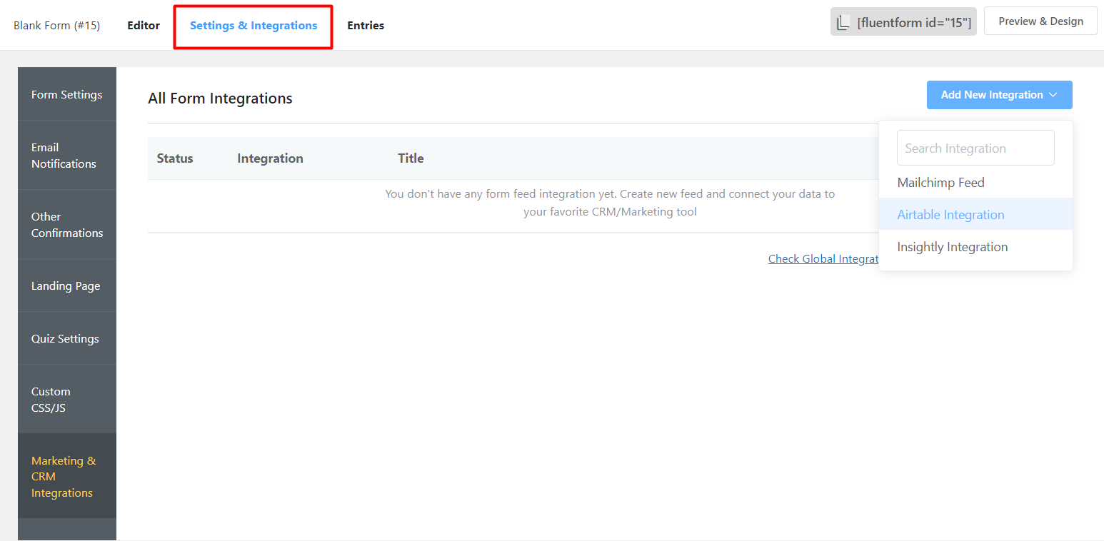 Organize Your Data With Airtable Integration In Wordpress Fluent Forms