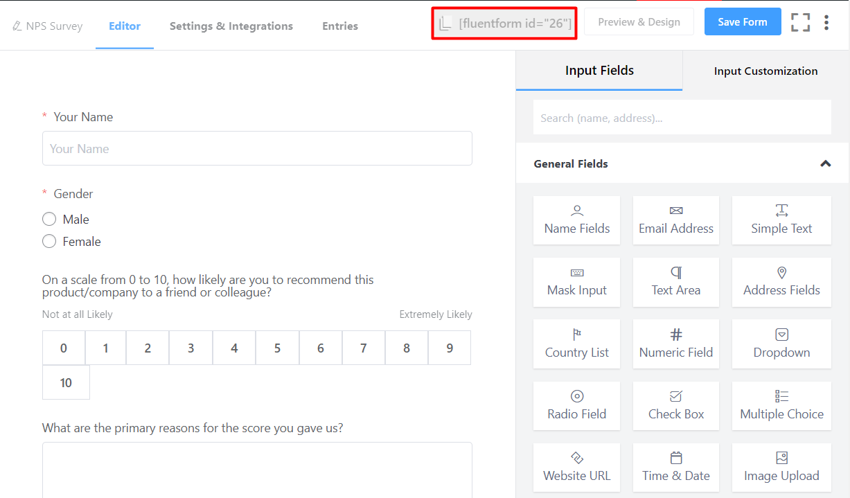 Create an NPS Survey Form in WordPress in 4 Steps - Fluent Forms