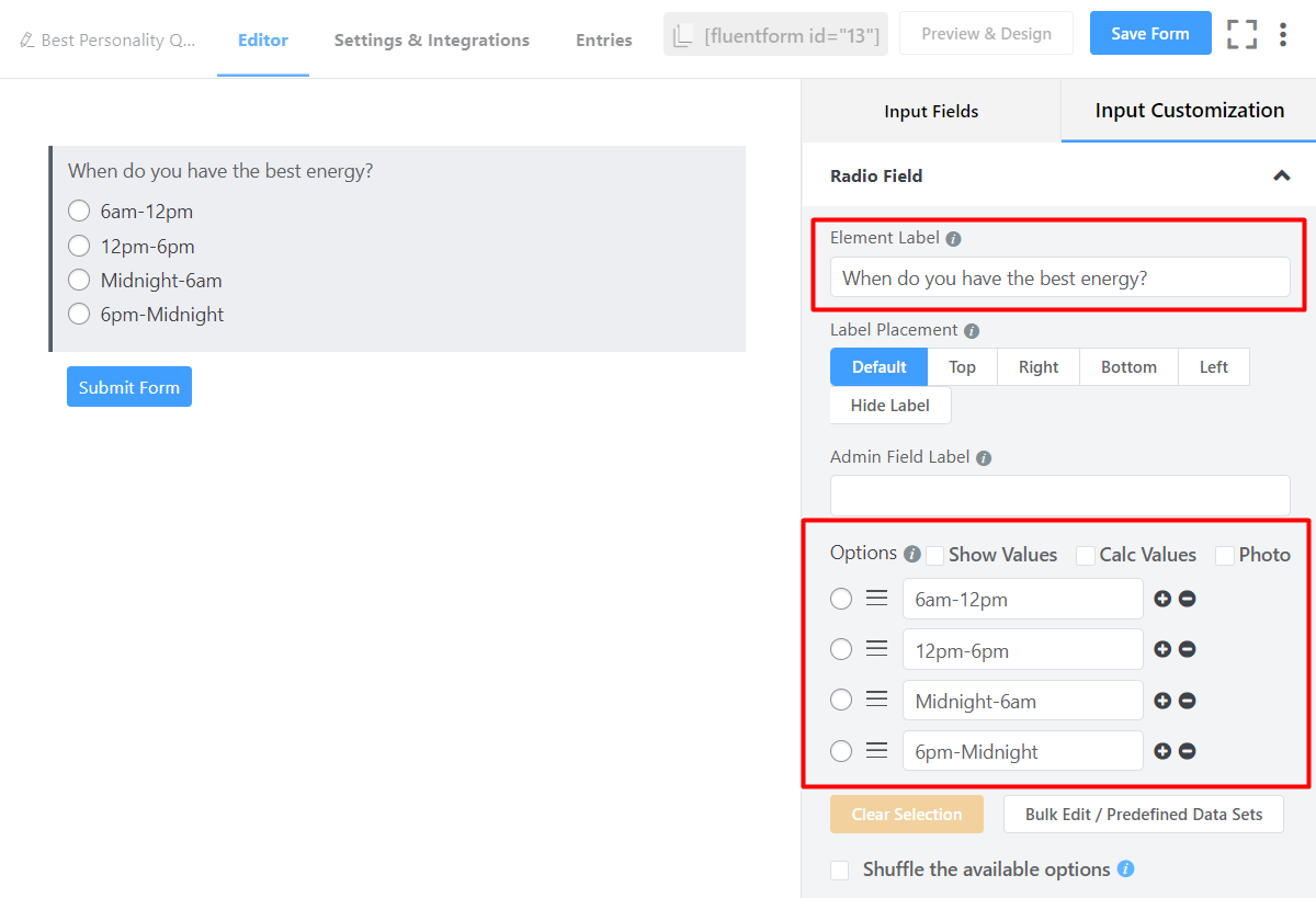 Create A Personality Quiz In Wordpress 6 Easy Steps Fluent Forms