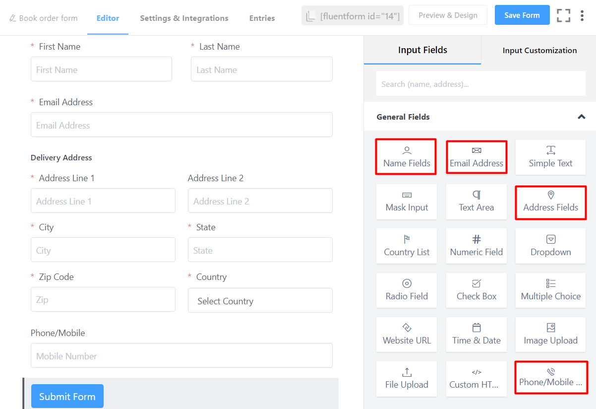 How To Create A Book Order Form In Wordpress Fluent Forms