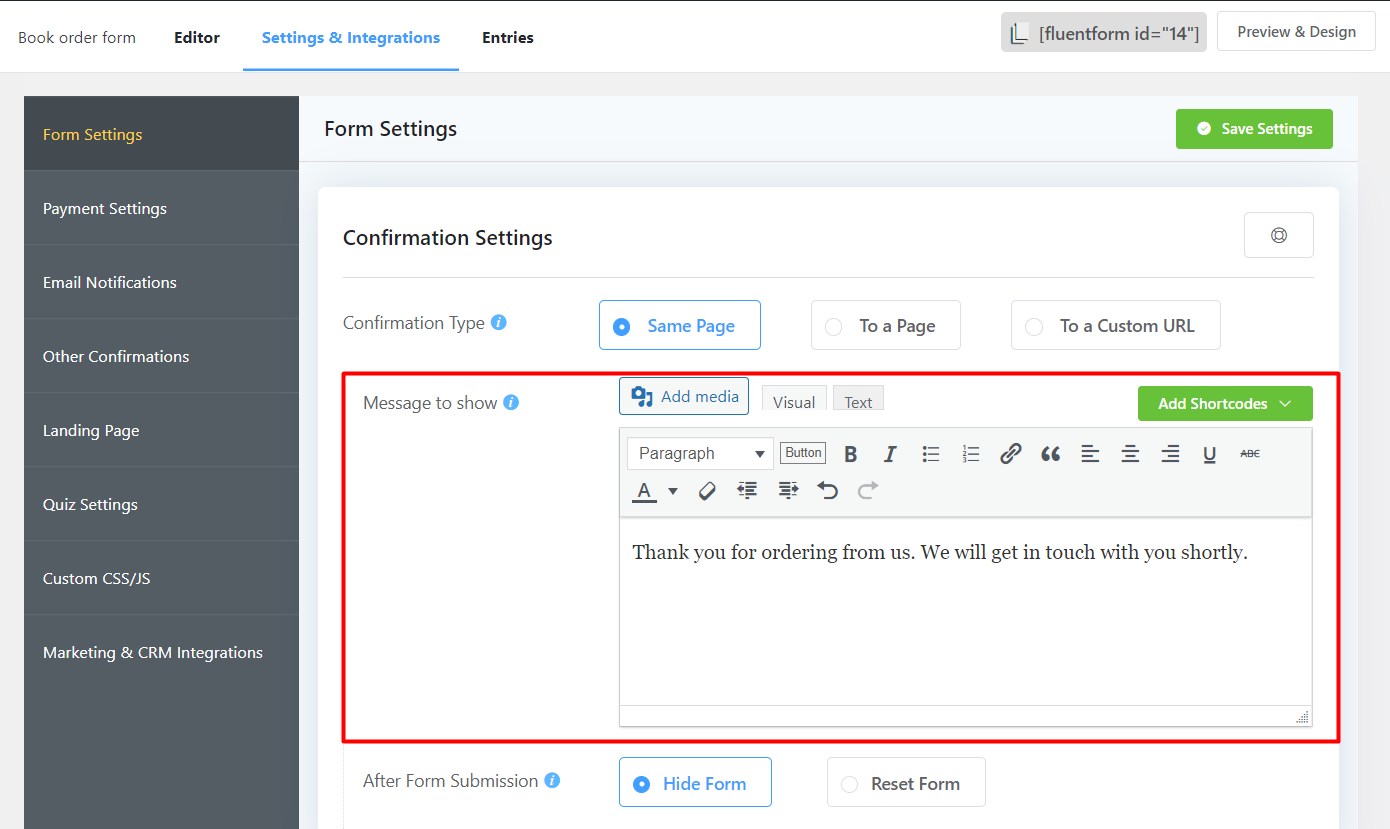 How To Create A Book Order Form In Wordpress Fluent Forms