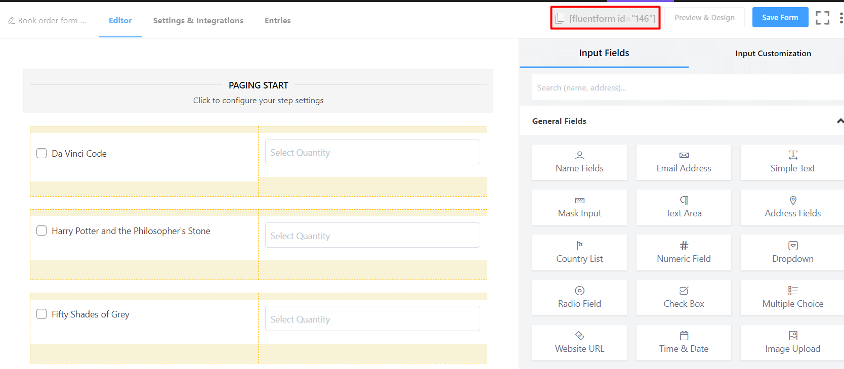 How To Create a Book Order Form in WordPress - Fluent Forms