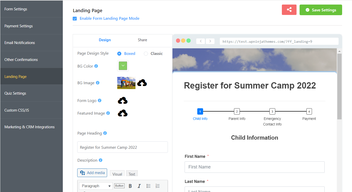 Create an Awesome Summer Camp Registration Form in WordPress - Fluent Forms