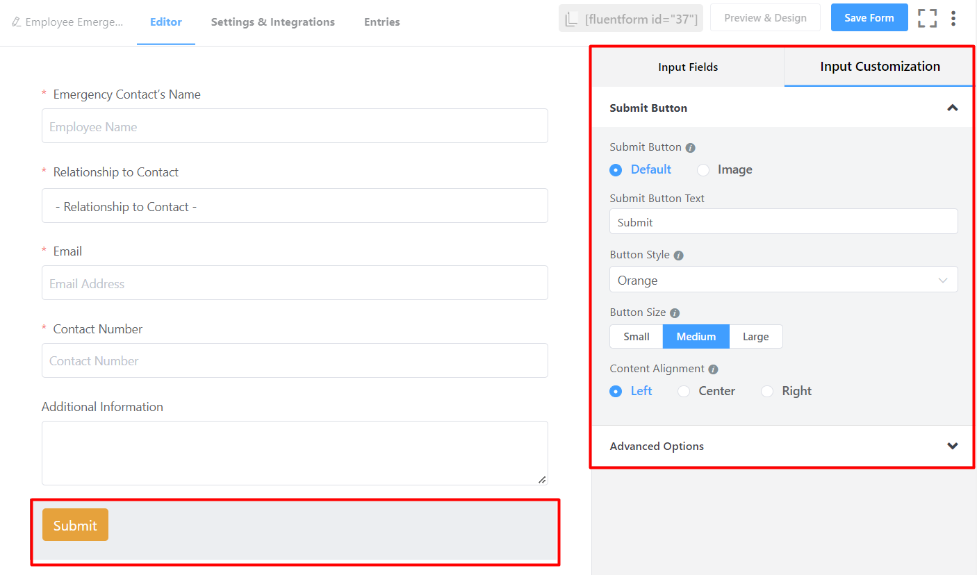Create An Employee Emergency Contact Form In Wordpress 4 Simple Steps Fluent Forms