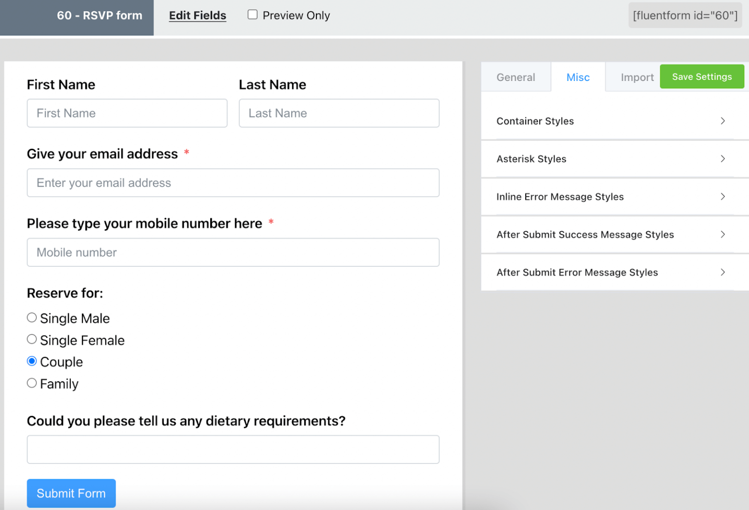 How to Create an RSVP Form for Your Big Event - Fluent Forms