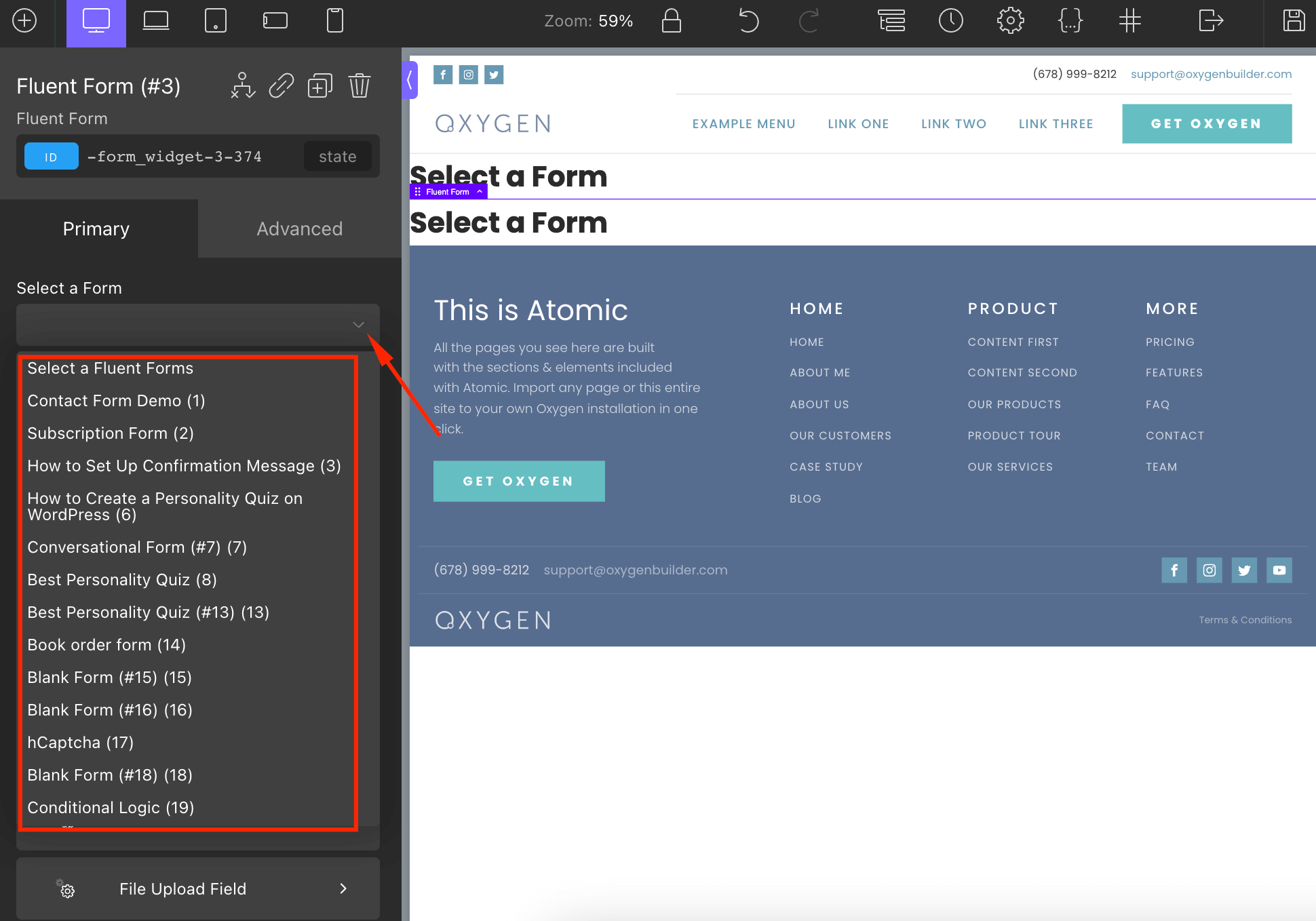 Effortlessly Create Professional Looking Forms Fluent Forms Oxygen Widget Fluent Forms 