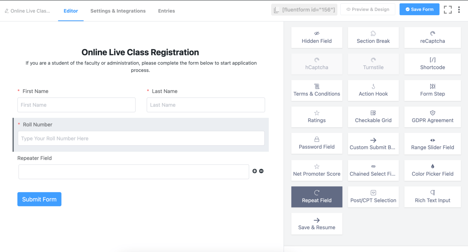 How To Allow Users To Add Fields To A Form Fluent Forms