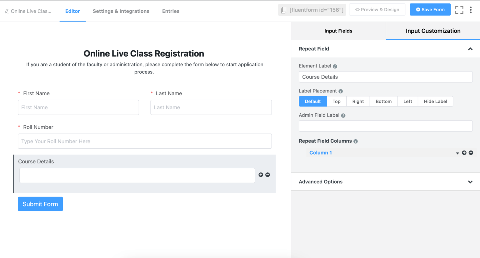 How to Allow Users to Add Fields to a Form - Fluent Forms