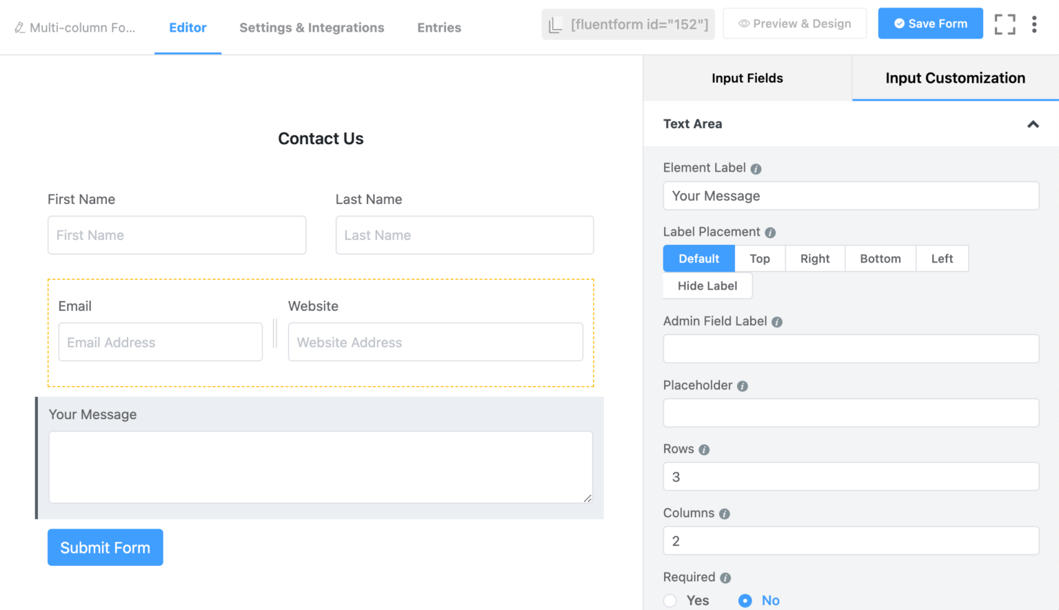How to Create Resizable Multi-Column Forms in WordPress - Fluent Forms