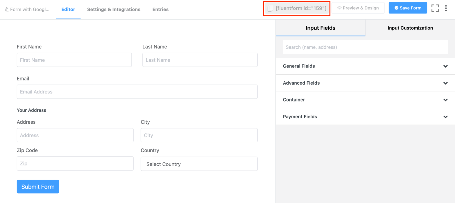 How To Add An Address Autocomplete Field In Your Wordpress Forms Fluent Forms