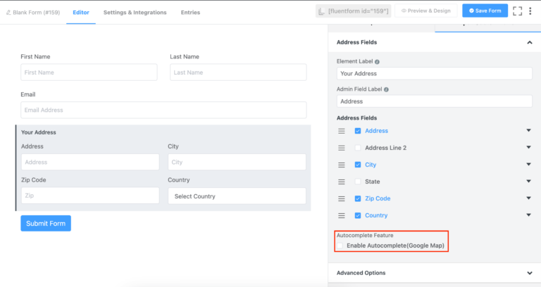 How To Add An Address Autocomplete Field In Your Wordpress Forms