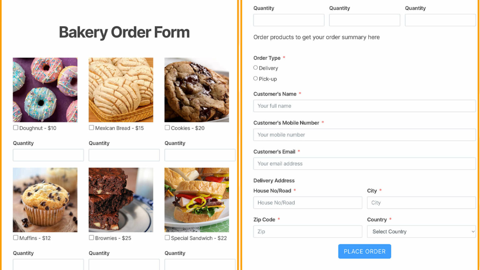How to Create the Perfect Bakery Order Form for Your Customers - Fluent ...
