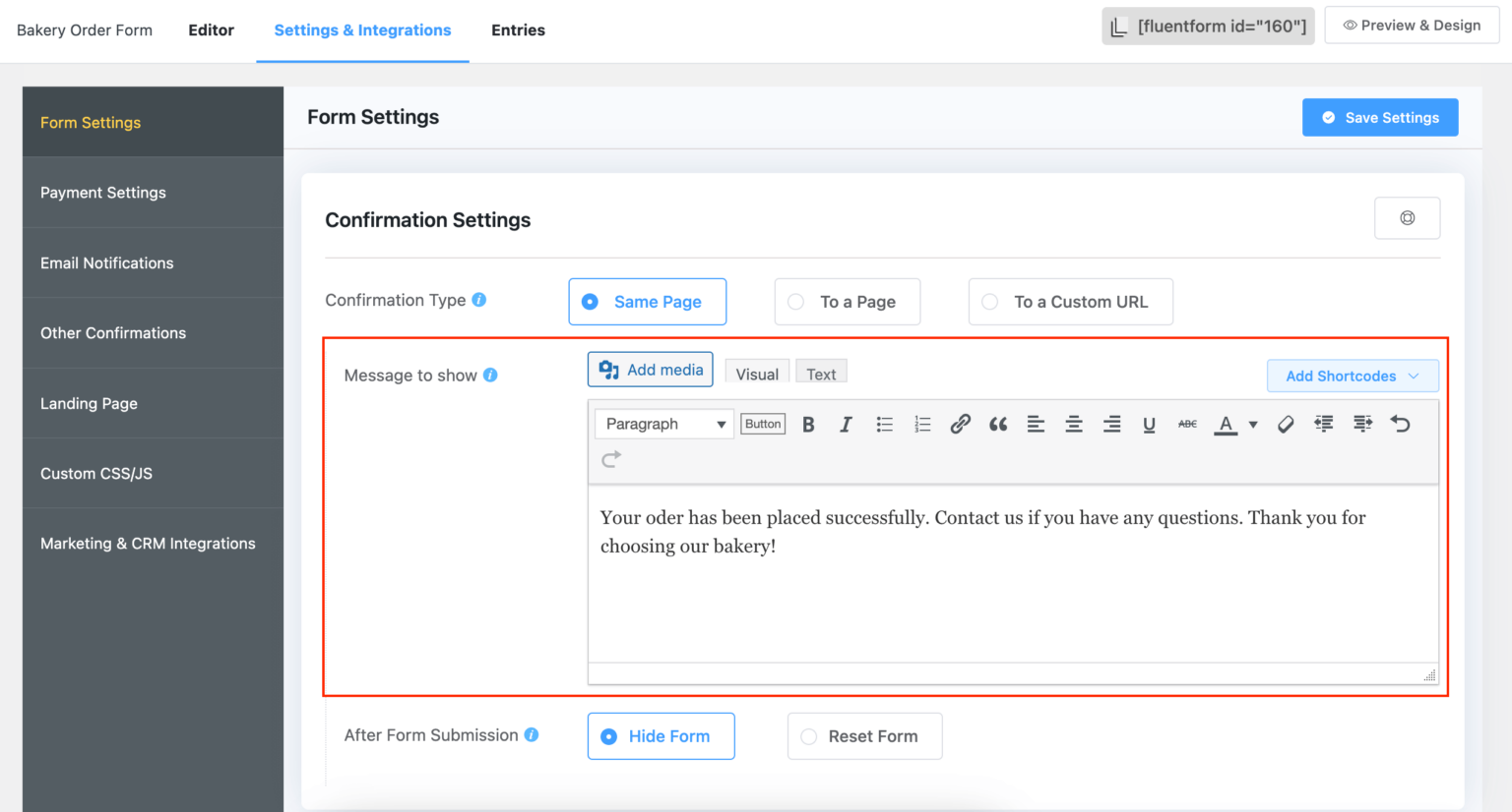 How to Create the Perfect Bakery Order Form for Your Customers - Fluent ...