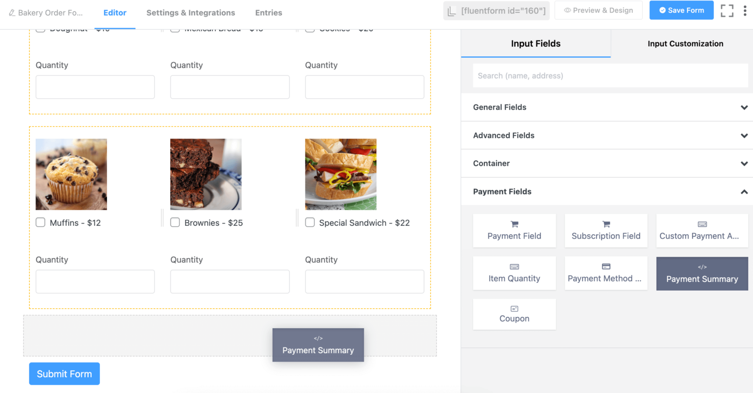 How to Create the Perfect Bakery Order Form for Your Customers - Fluent ...
