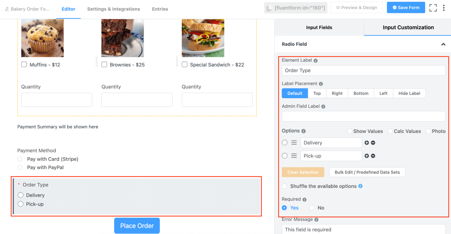 How to Create the Perfect Bakery Order Form for Your Customers - Fluent Forms