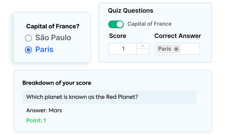 Quiz And Survey Fluent Forms