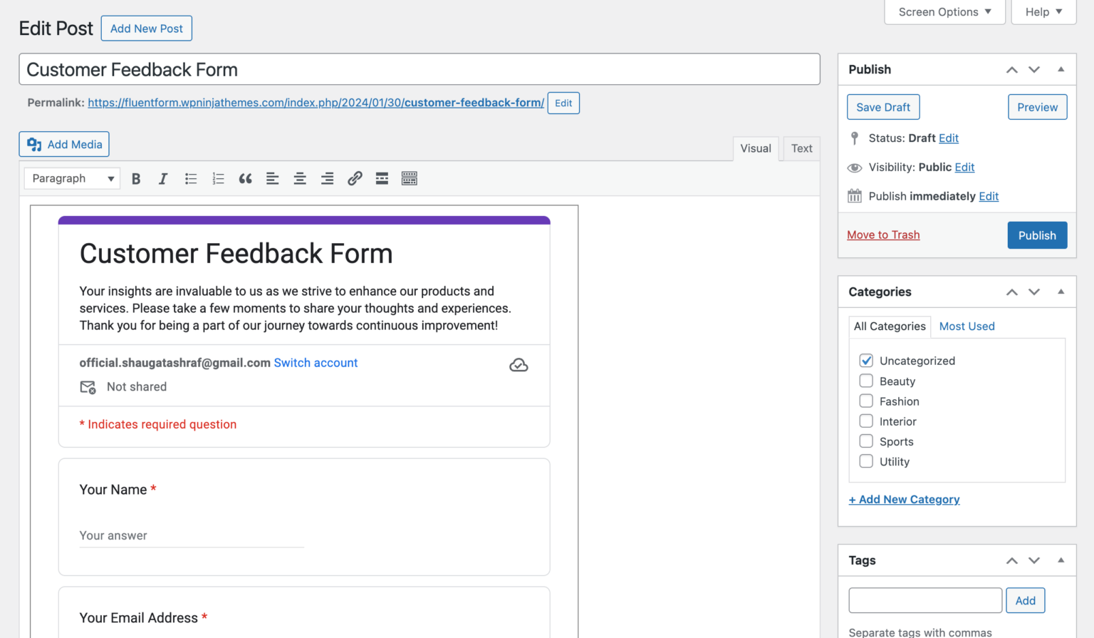 How to Embed a Google Form on Your Website - Fluent Forms