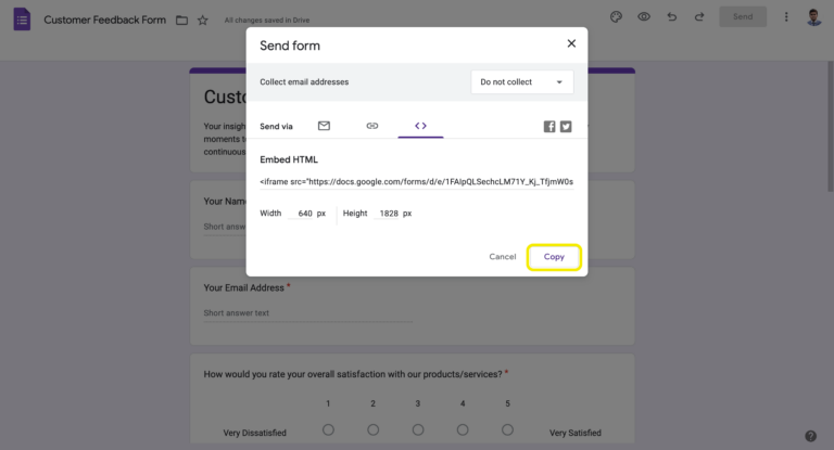 How to Embed a Google Form on Your Website - Fluent Forms