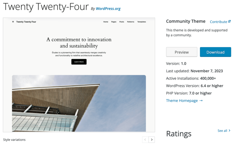 WordPress Twenty Twenty-Four Theme Review - Fluent Forms