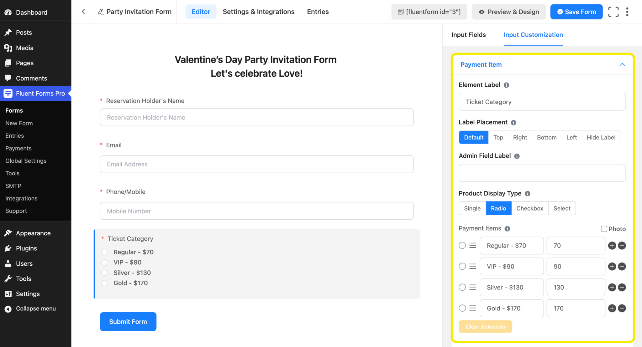 How to Create a Valentine's Day Party Invitation Form - Fluent Forms