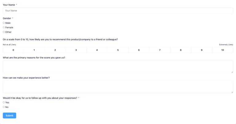 60+ Feedback Form Questions for Customer Survey - Fluent Forms