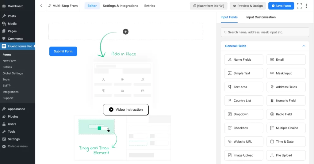 Powerful Drag & Drop Multi Step Form Builder for Your Business - Fluent ...