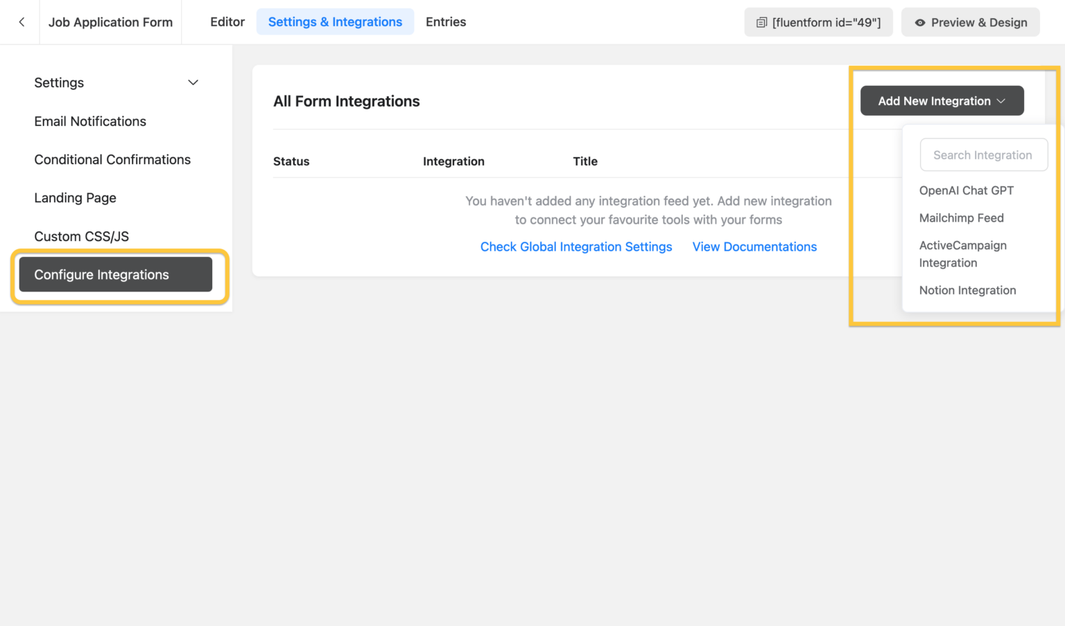 How To Connect Chatgpt With Fluent Forms Create Forms Using Prompt Only Fluent Forms