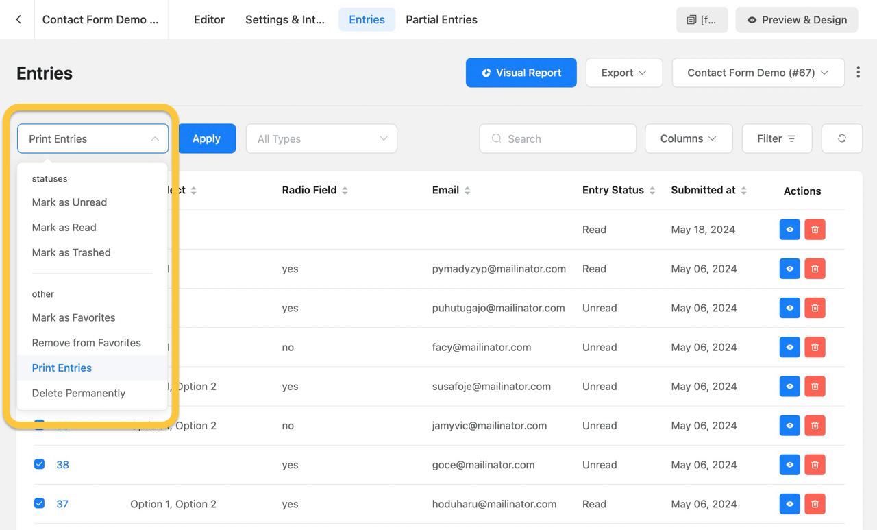 Fluent Forms 520 Dynamic Fields Print Entries And More Exciting Features And Bug Fixes