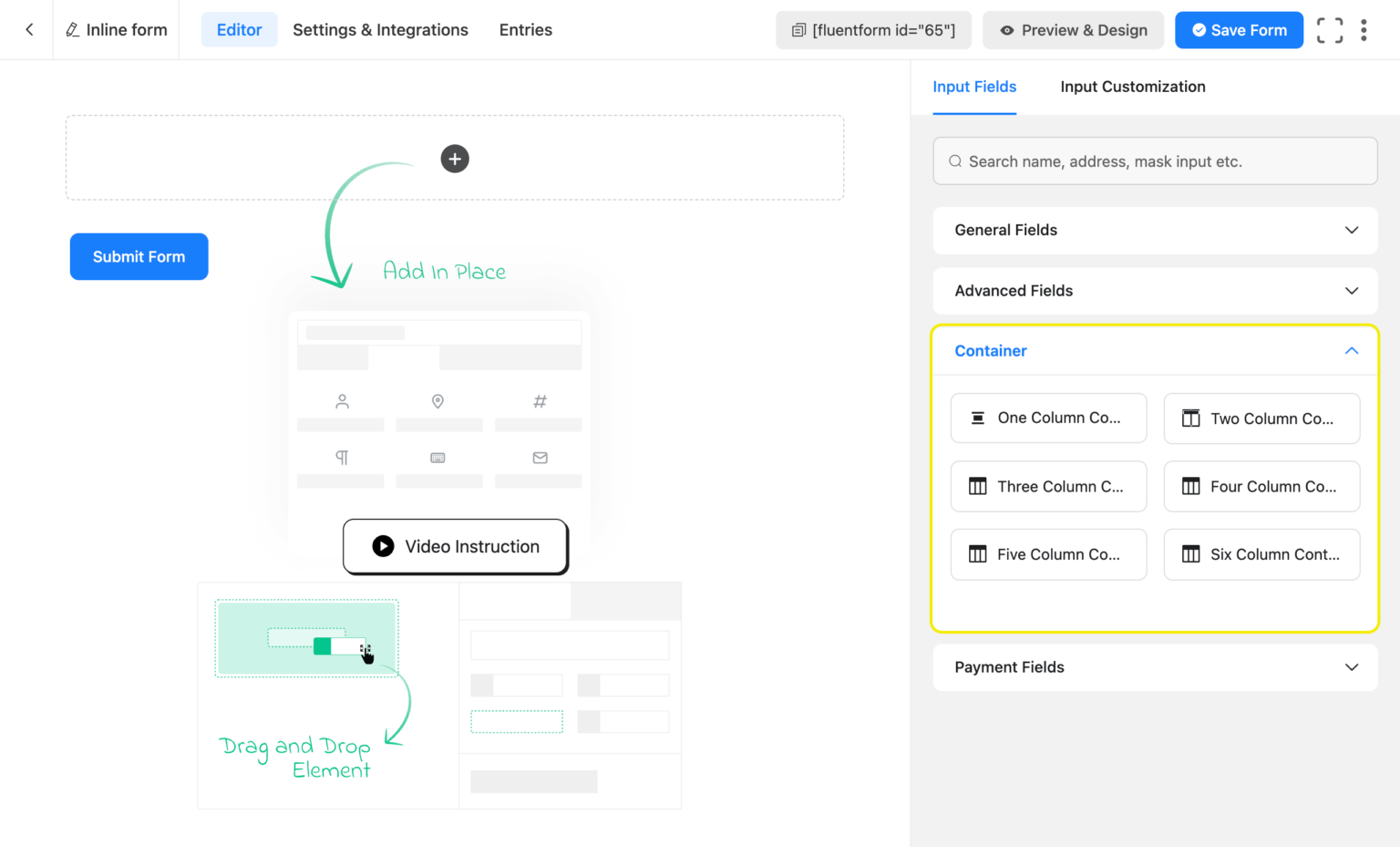 How to Create an Inline Form using WordPress Form Plugin - Fluent Forms