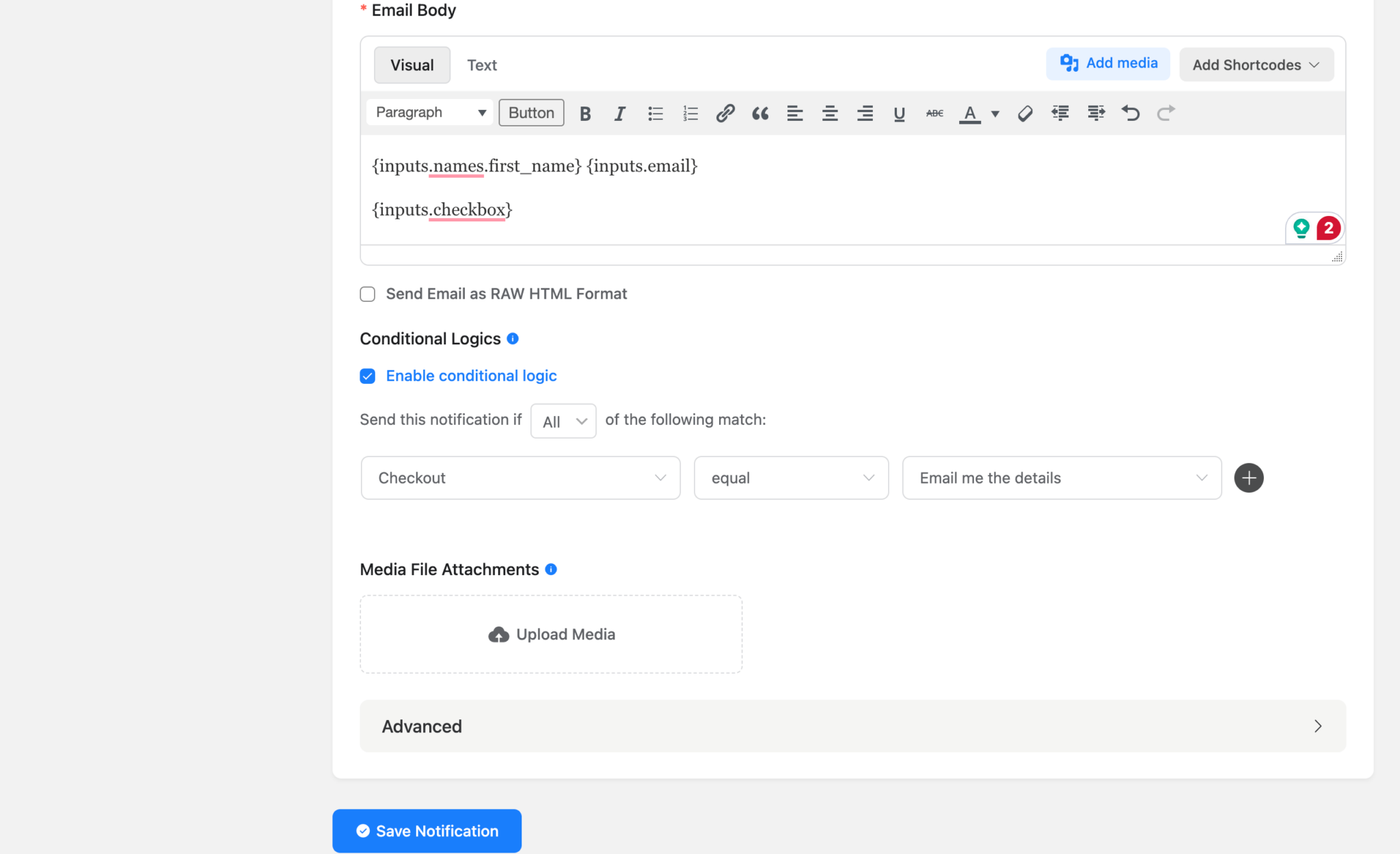 How to Send Conditional Email Notification from WordPress Contact Form Plugin - Fluent Forms