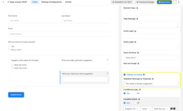 What is Unique Field Validation and How to Use It in a WordPress Contact Plugin - Fluent Forms