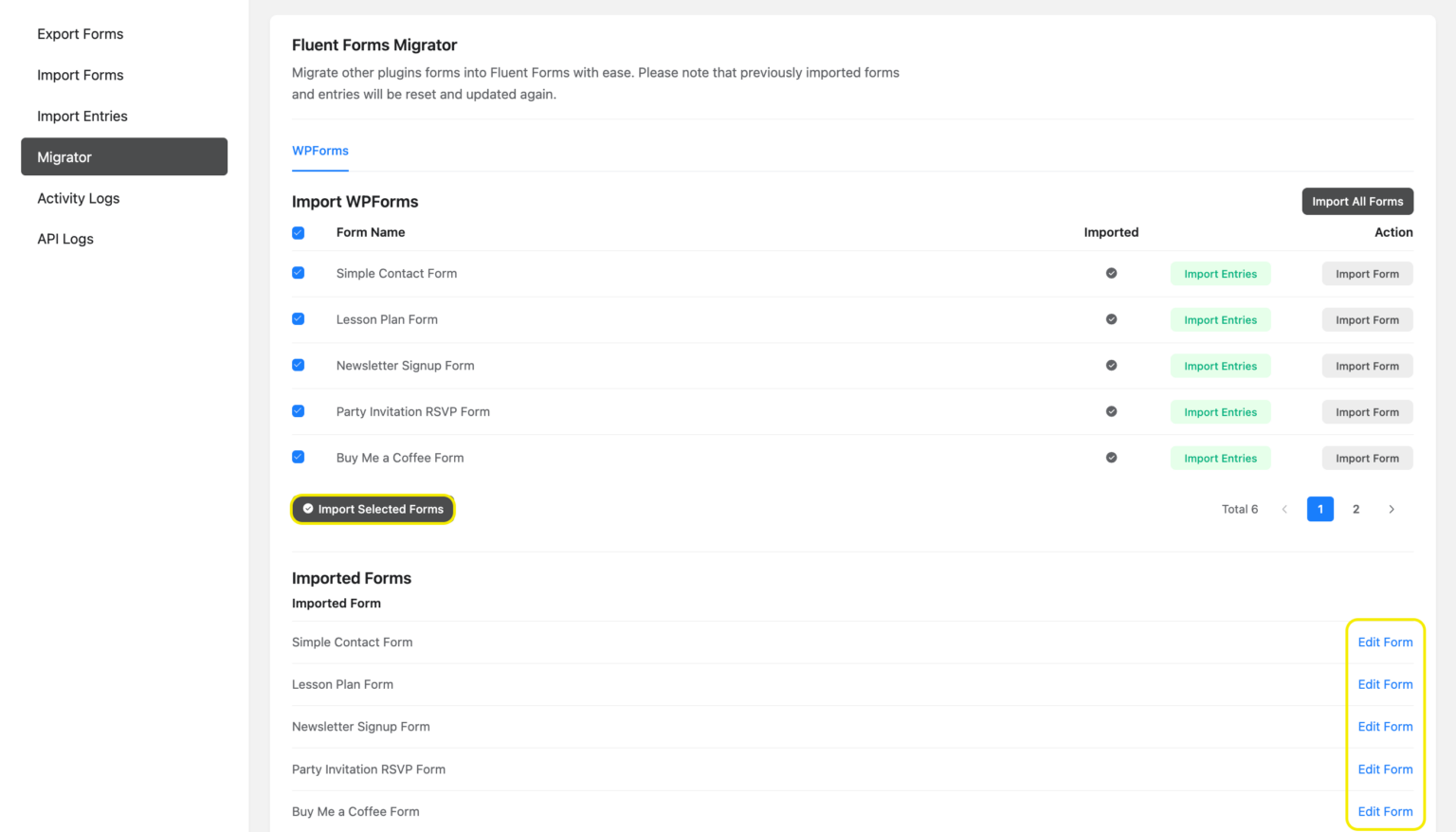 How to Import Forms from One WordPress Form to Another Form Builder - Fluent Forms