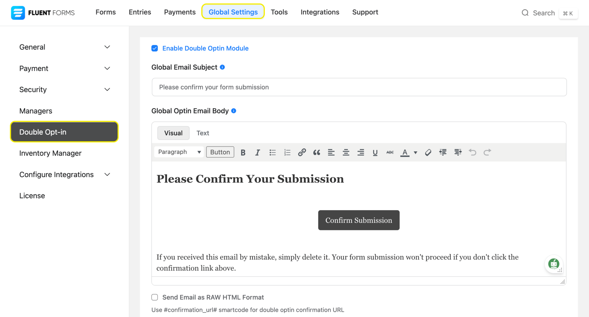 How To Enable Double Opt In Feature On Your Forms Fluent Forms