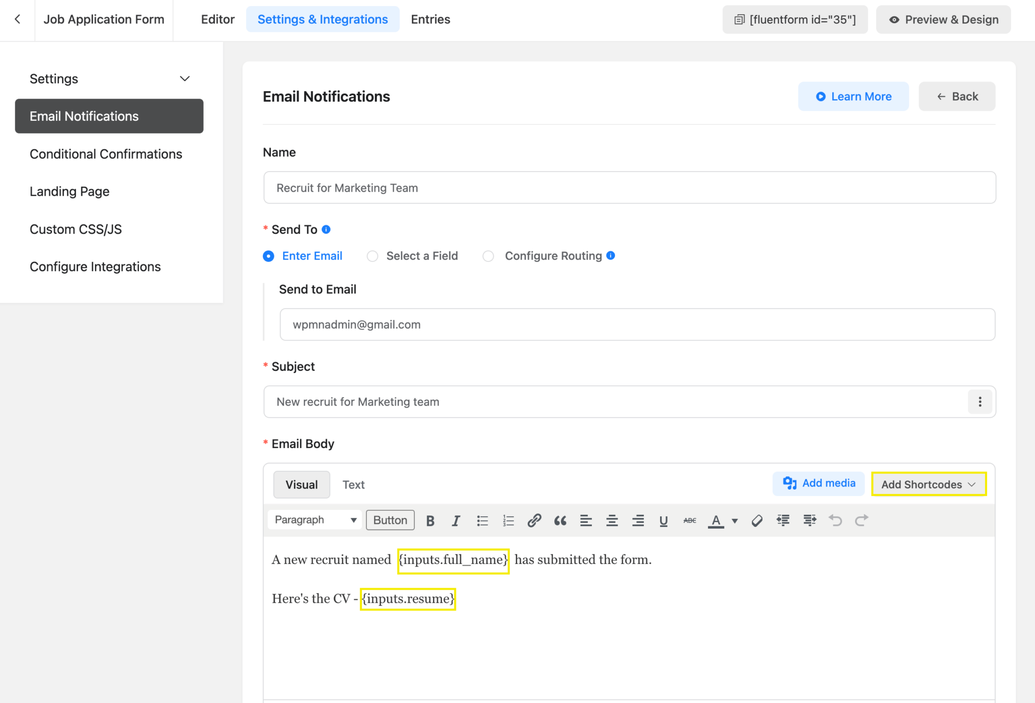 How to Use Conditional Logic for Email Notifications in WordPress Forms ...